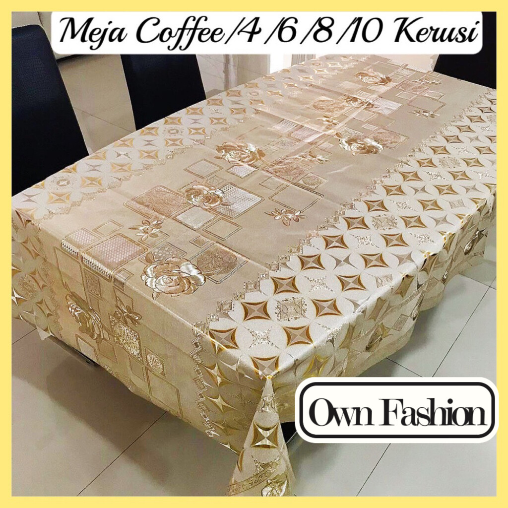 Lapik Meja Korea Shining LIGHT GOLD Corak 3D Alas Meja Waterproof (Meja ...