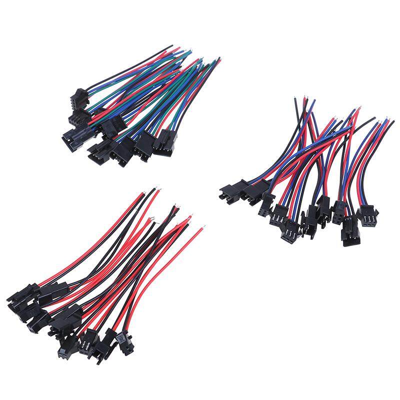 5Pairs SM 2Pin 3Pin 4Pin Male and Female LED Strip Wire Connector 20cm - shounagui - ThaiPick