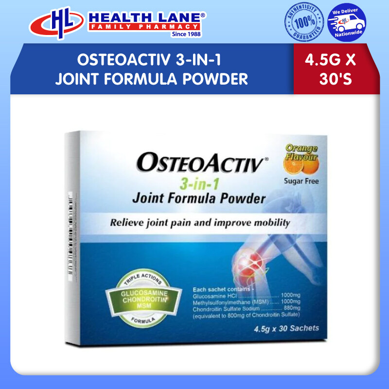 OSTEOACTIV 3-IN-1 JOINT FORMULA POWDER 4.5G (30'S) | Lazada