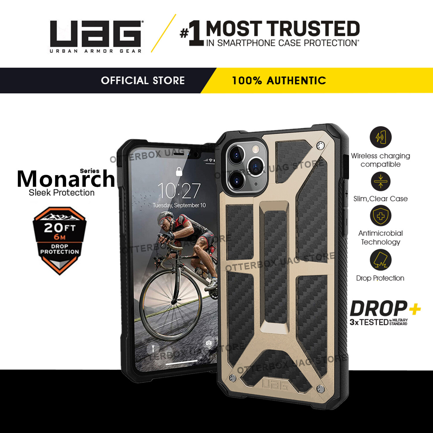 UAG Apple iPhone 13 Pro Max / iPhone 13 Pro / iPhone 12 Pro Max/iPhone 11 Pro Max Civilian ...