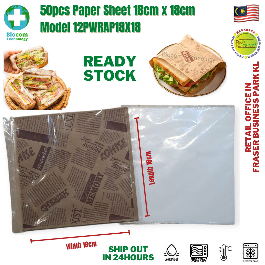Assorted Models Biodegradable Paper Grease Sandwich Foldable Pouch Bun ...