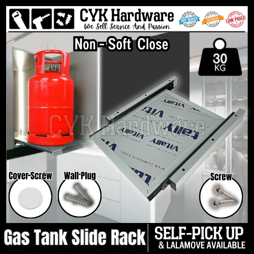 Soft Close Gas Tank Holder Kitchen Cabinet Gas Cylinder roller Slide ...