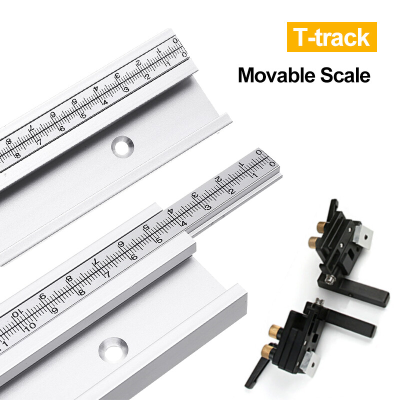 45 Chute 300-600mm T-Track with Scale Alloy T-tracks Slot Miter ...