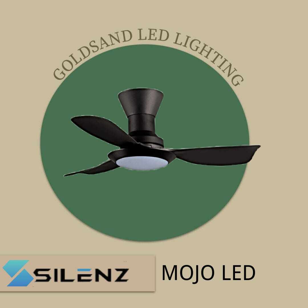 SILENZ MOJO LED 34" DC MOTOR REMOTE CEILING FAN 18W WITH 3 COLOUR LED ...
