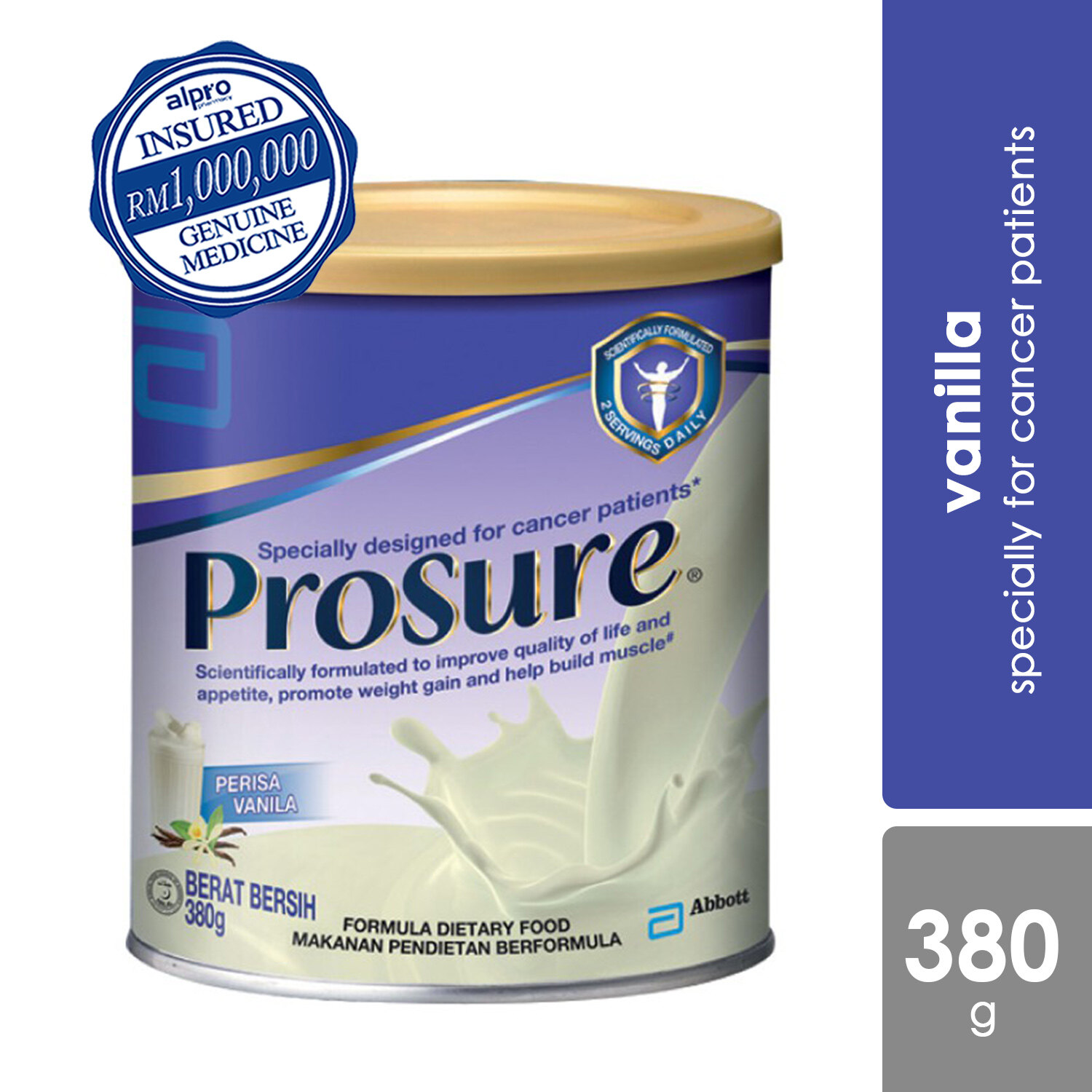 Abbott ProSure - Vanilla (380g) Complete Nutrition Drink | Lazada