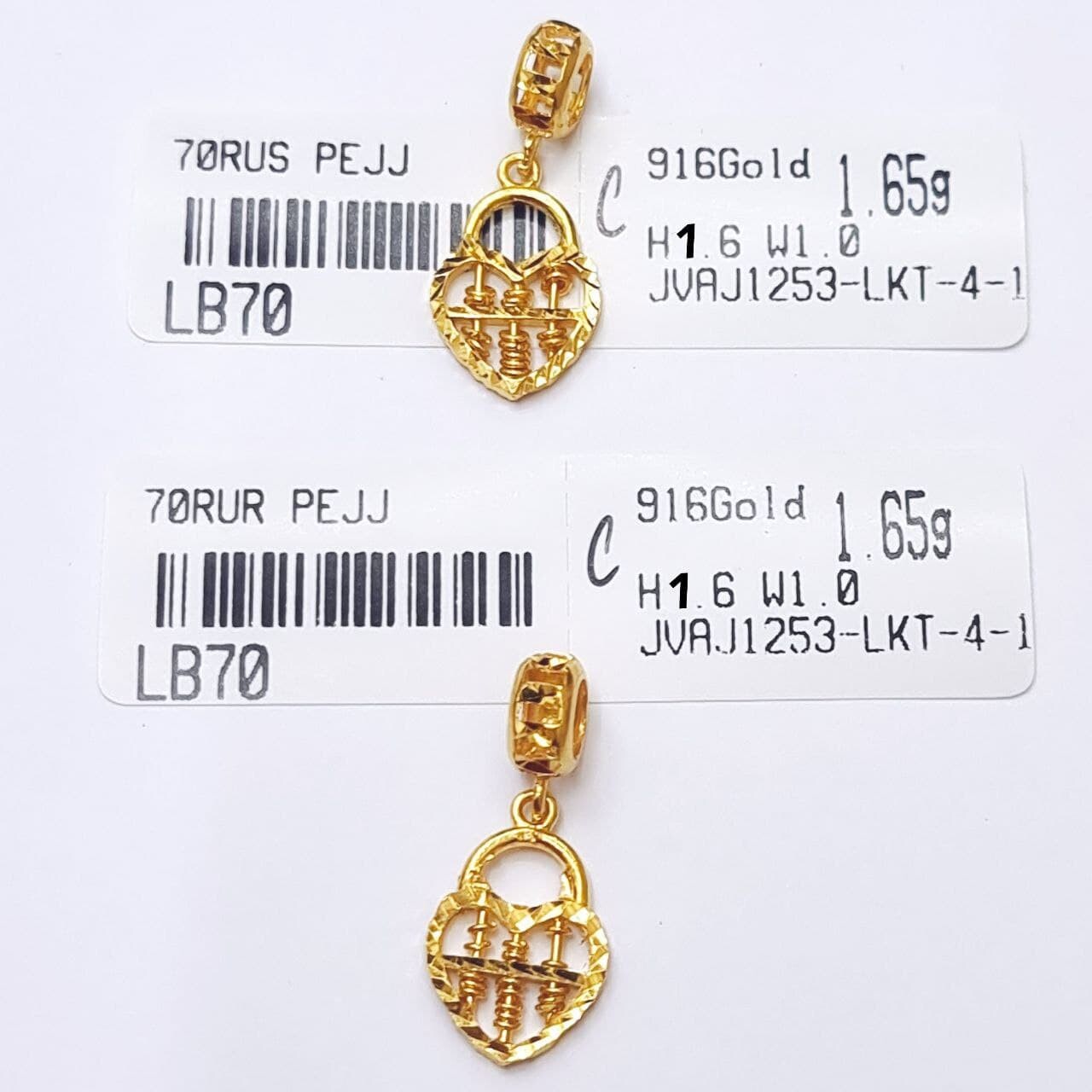 PDR CHARM LOVE SEMPOA EMAS 916 0.97g-1.72g | Lazada