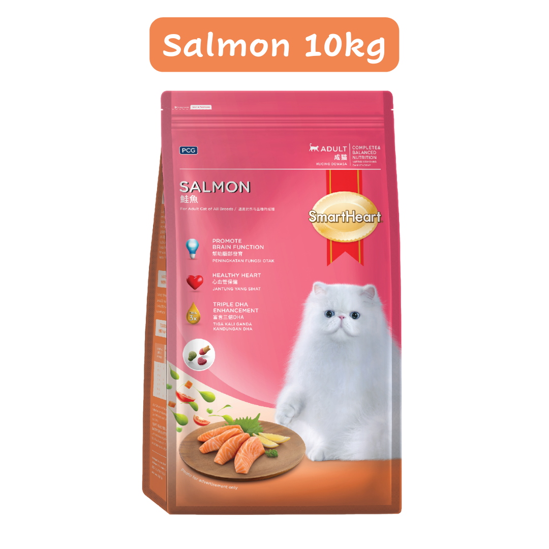 GUN PET Smart Heart Dry Cat Food 10kg Kibble Makanan Kucing Smartheart ...