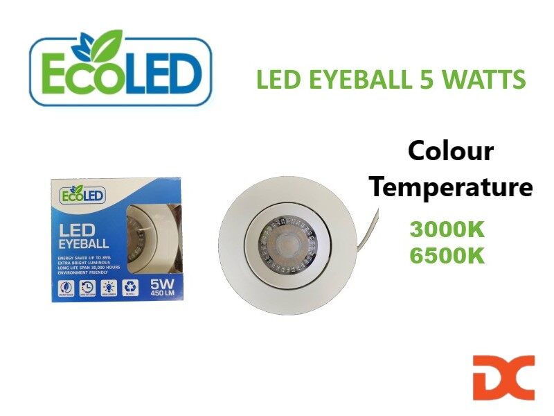ECOLED LED Recessed Eyeball Spot Light 5W Round | Lazada
