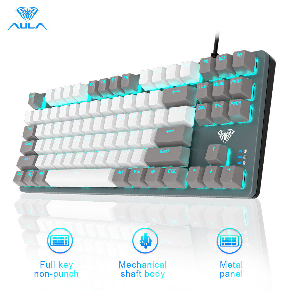 Aula F2067 Wired Mechanical Gaming Keyboard TKL FULL MECHANICAL 87 KEYS ...