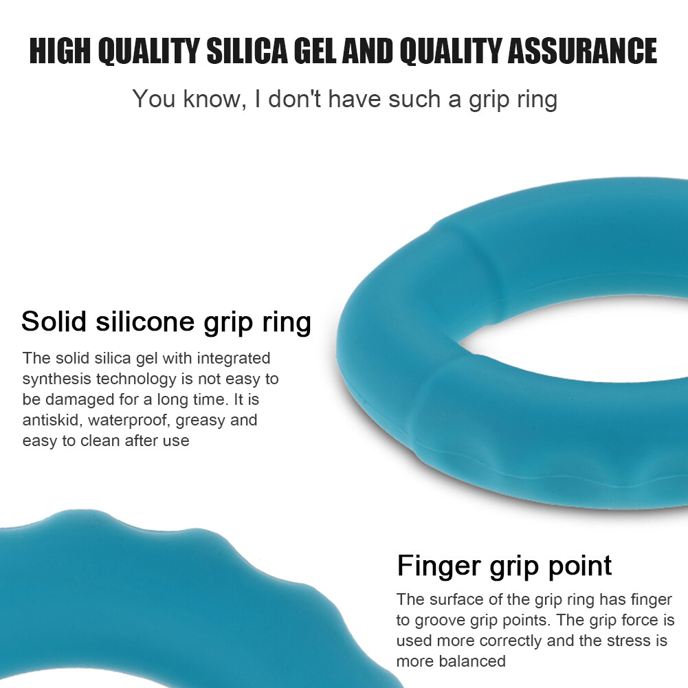 Silica Gel Hand Grip Gripping Ring Carpal Expander Finger Trainer ...