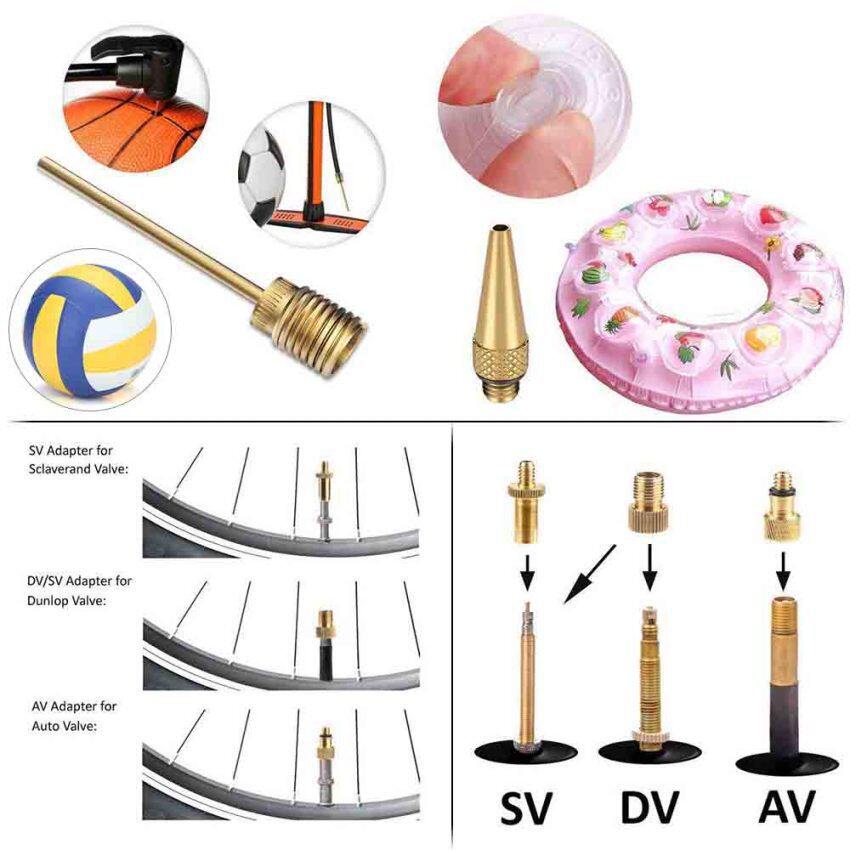【Ready Stock+COD】15Pcs Bicycle Valve Adapter Set Leak-free DV AV SV ...