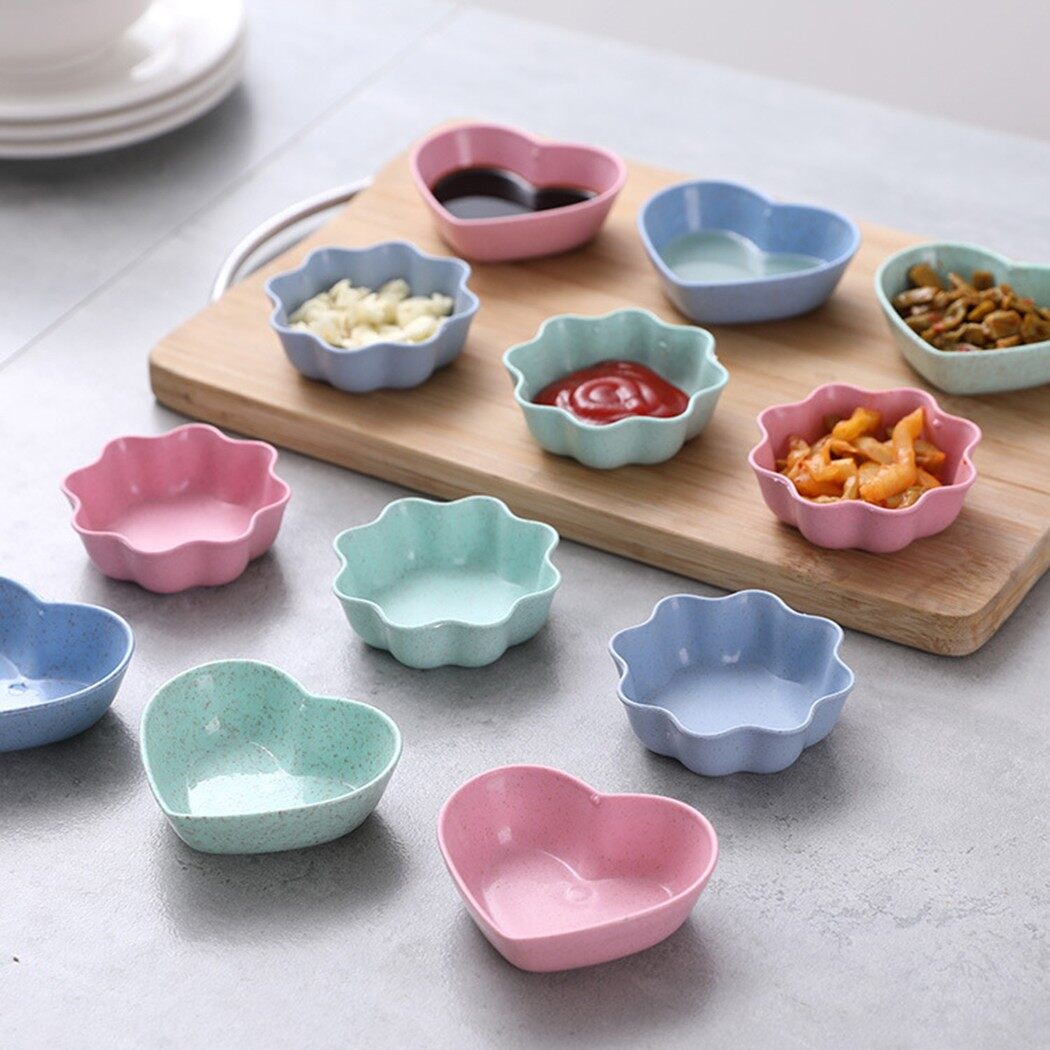 3pcs/Set Kitchen Fiber Sauce Dishes Food Bowls Seasoning Dish Saucer ...
