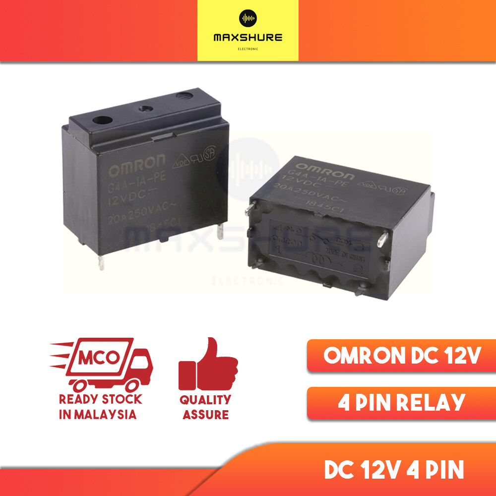 [MaxShure] G4A-1A-P DC 12V 4 PIN RELAY OMRON | Lazada