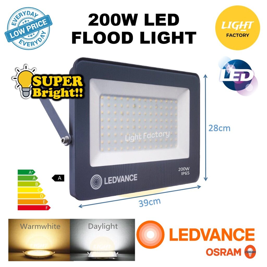 OSRAM LEDVANCE LED Floodlight 100W 150W 200W Spotlight Outdoor Flood ...