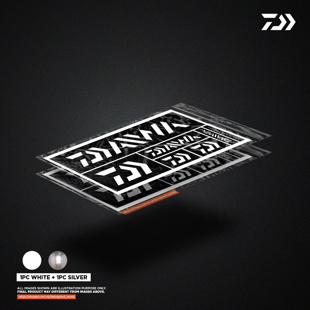 Daiwa Vector Logo Stickers | 8.5" x 4.5" | Daiwa Waterproof Sticker ...