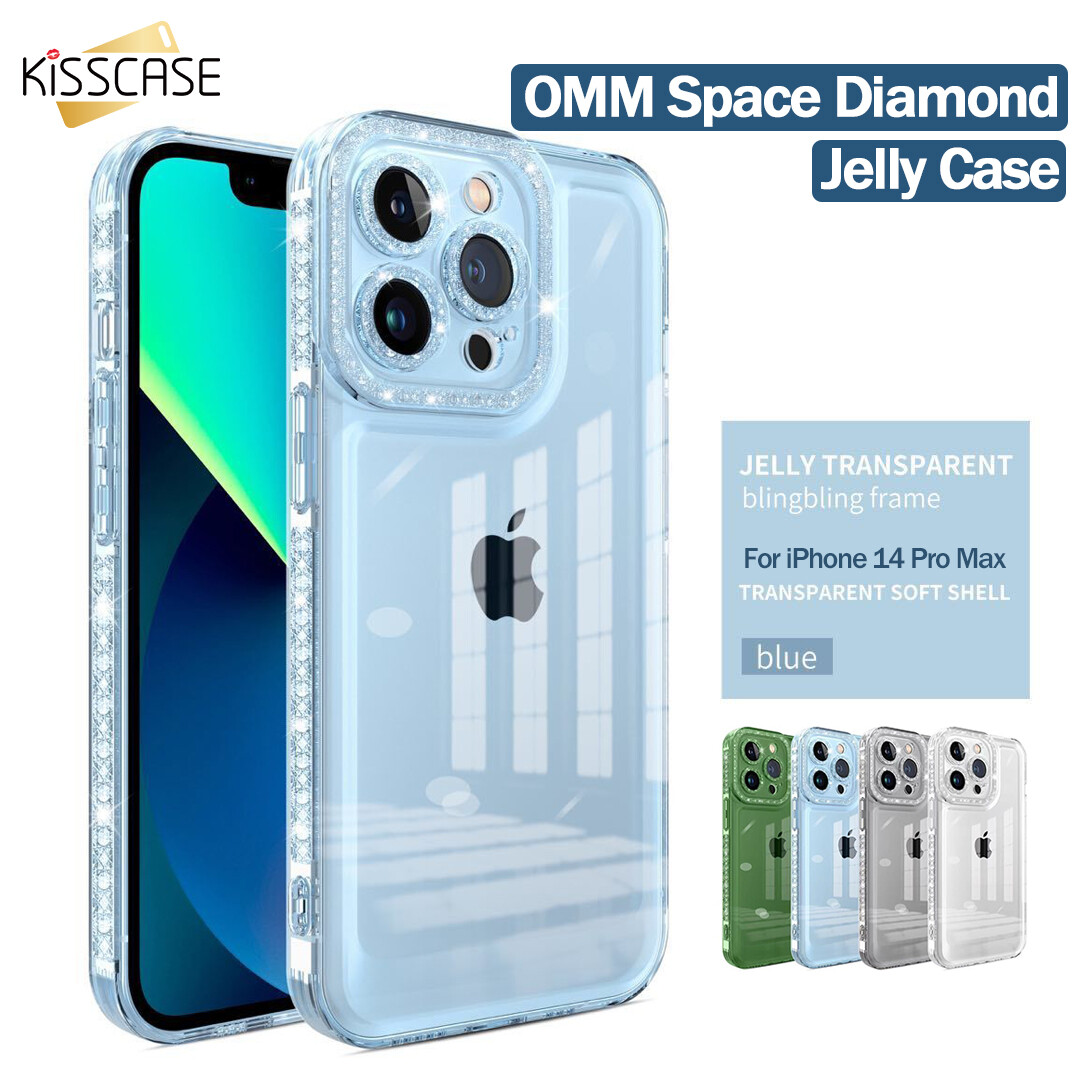 KISSCASE 0MM Space Diamond Clear Jelly Case สำหรับ iPhone 14 Pro Max ปก ...