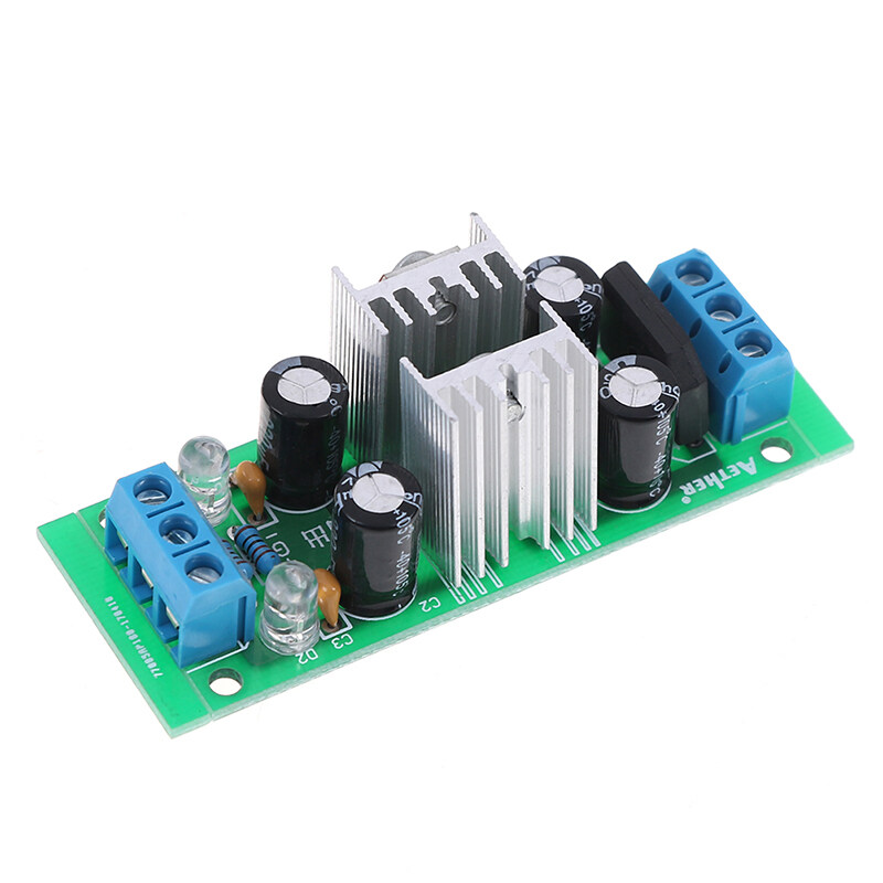 LM7809 + LM7909 ±9V dual voltage regulator rectifier bridge power ...