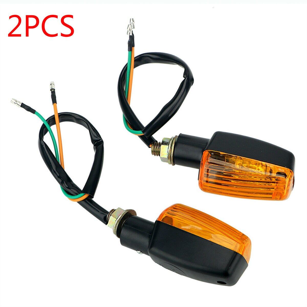 Pair Motorcycle Flasher 1 Blub Directional Indicator Lamp Universal Dc ...
