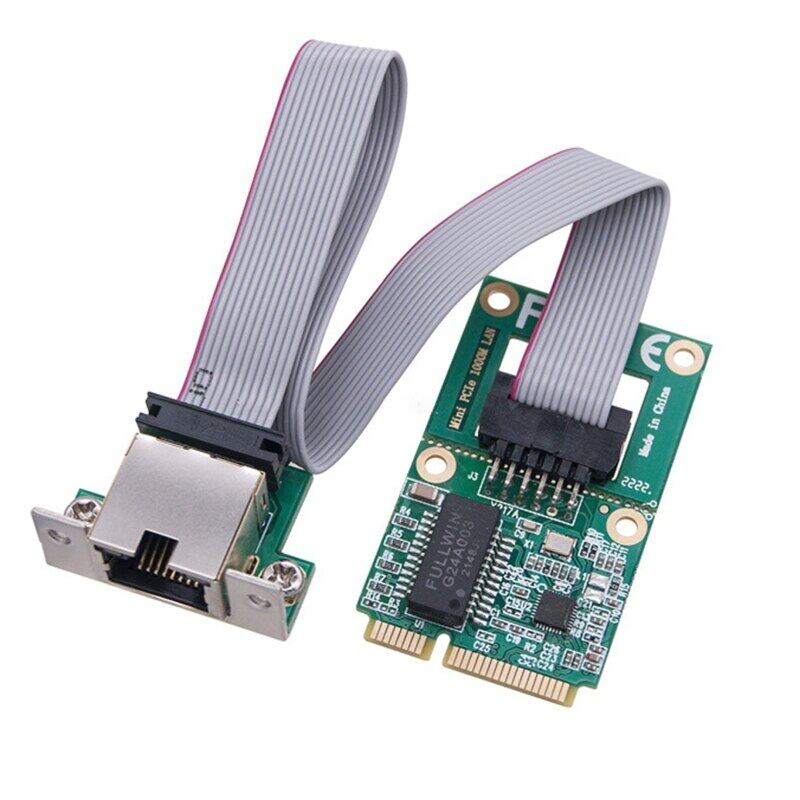 Mini PCI-E Network Card 1000Mbps Gigabit Ethernet NIC Adapter RTL8111F ...