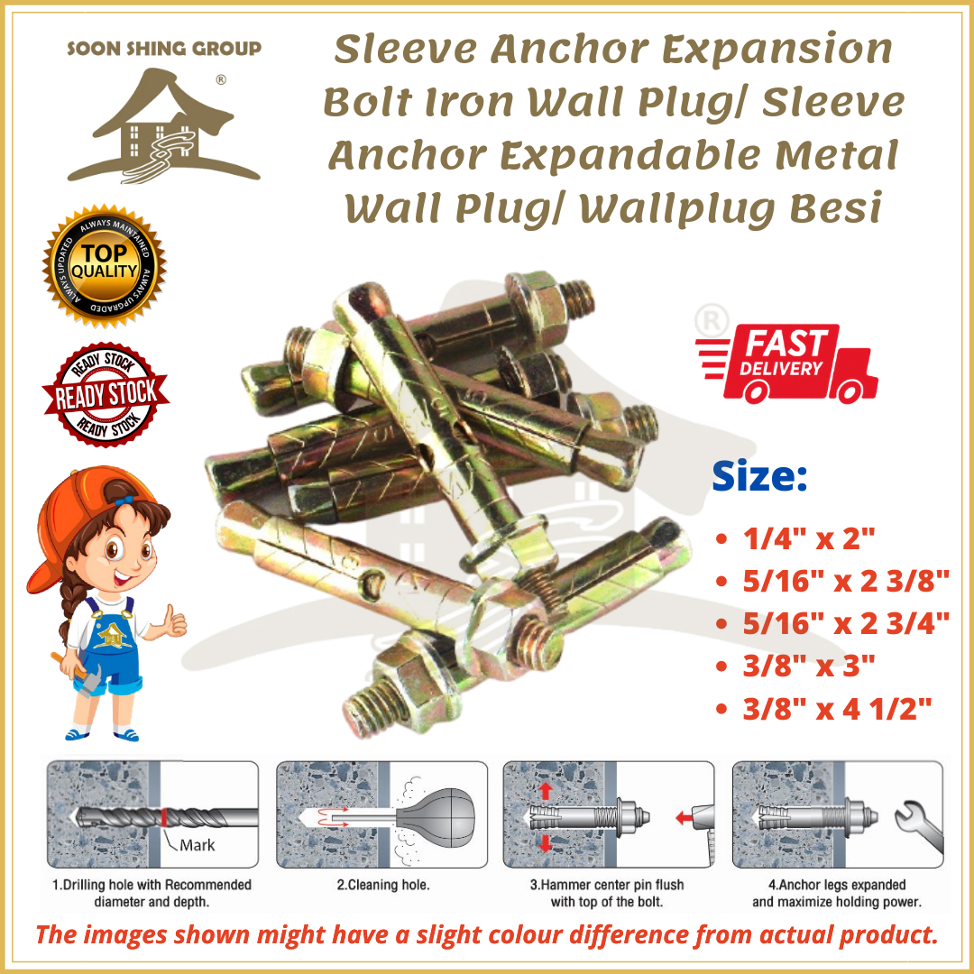 Sleeve Anchor Expansion Bolt Iron Wall Plug/ Sleeve Anchor Expandable ...