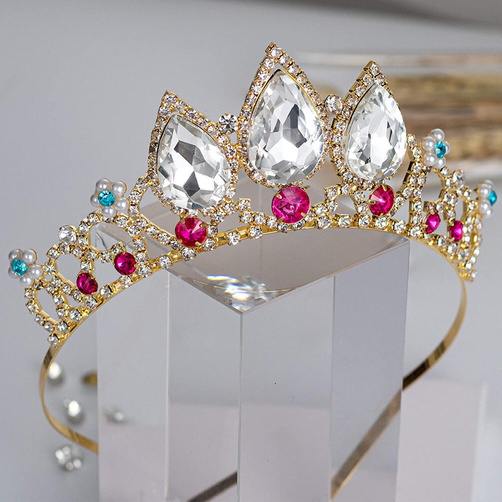 MDUCIN SHOP Headwear Wedding Handmade Rhinestone Tiara Princess Crown ...