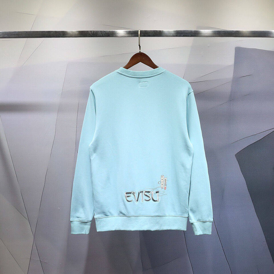 EVISU autumn new high street tide brand ins men's small M patch brocade ...