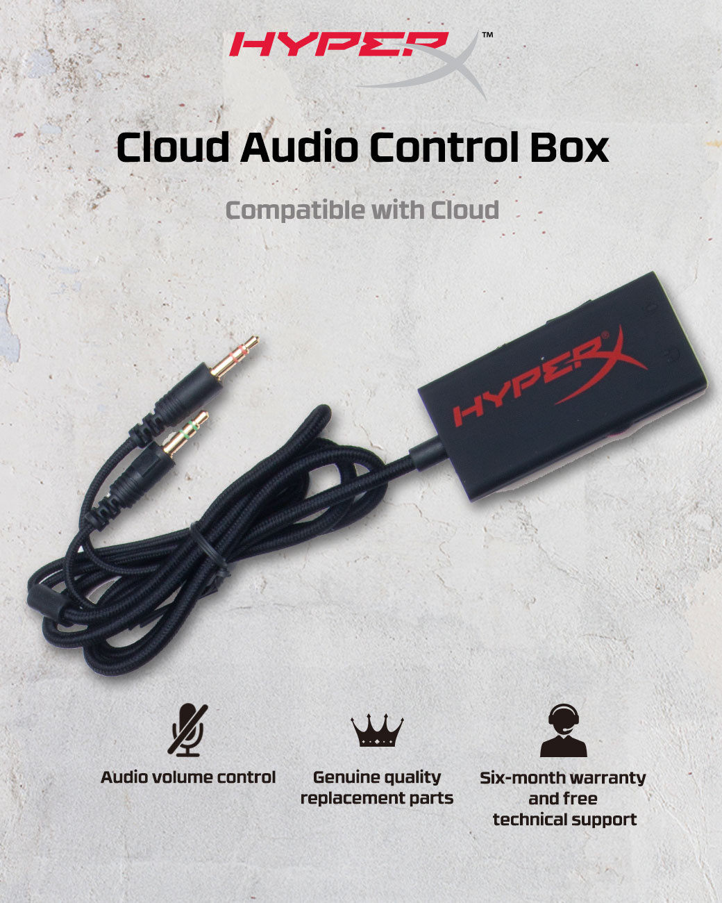 Hyperx Cloud Control Box with cable 3.5mm audio jacks [100 cm ...