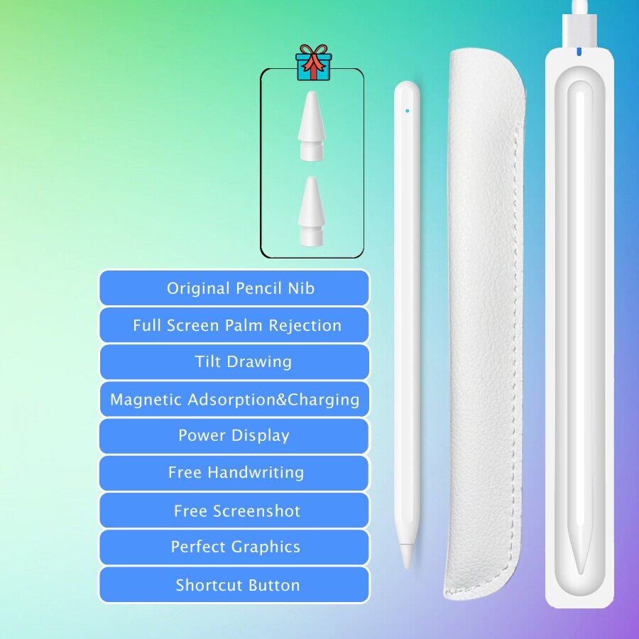 2Nd Gen Stylus For Ipad With Palm Rejection Tilt Sensing Touch Pen For ...