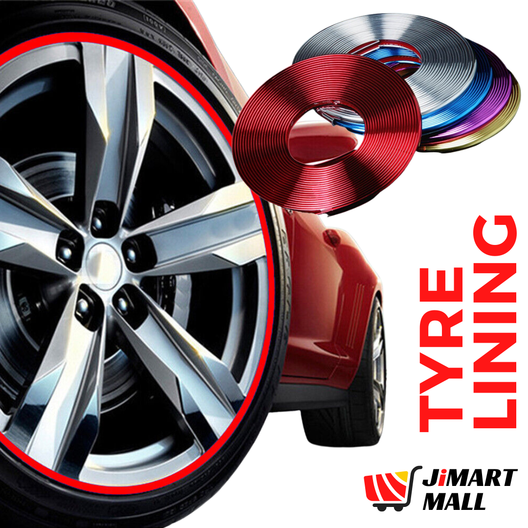 CAR TYRE RIM LINING CHROME STRIP Bumper Bonnet Tayar Wheel Sticker ...