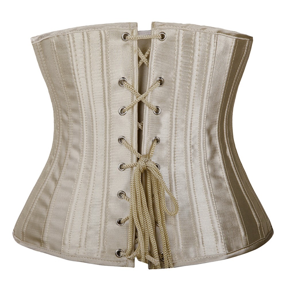 สุภาพสตรี Underbust Top คอร์เซ็ทกระดูกเสื้อรัดทรงสตรีประดับลูกไม้ขนาด ...