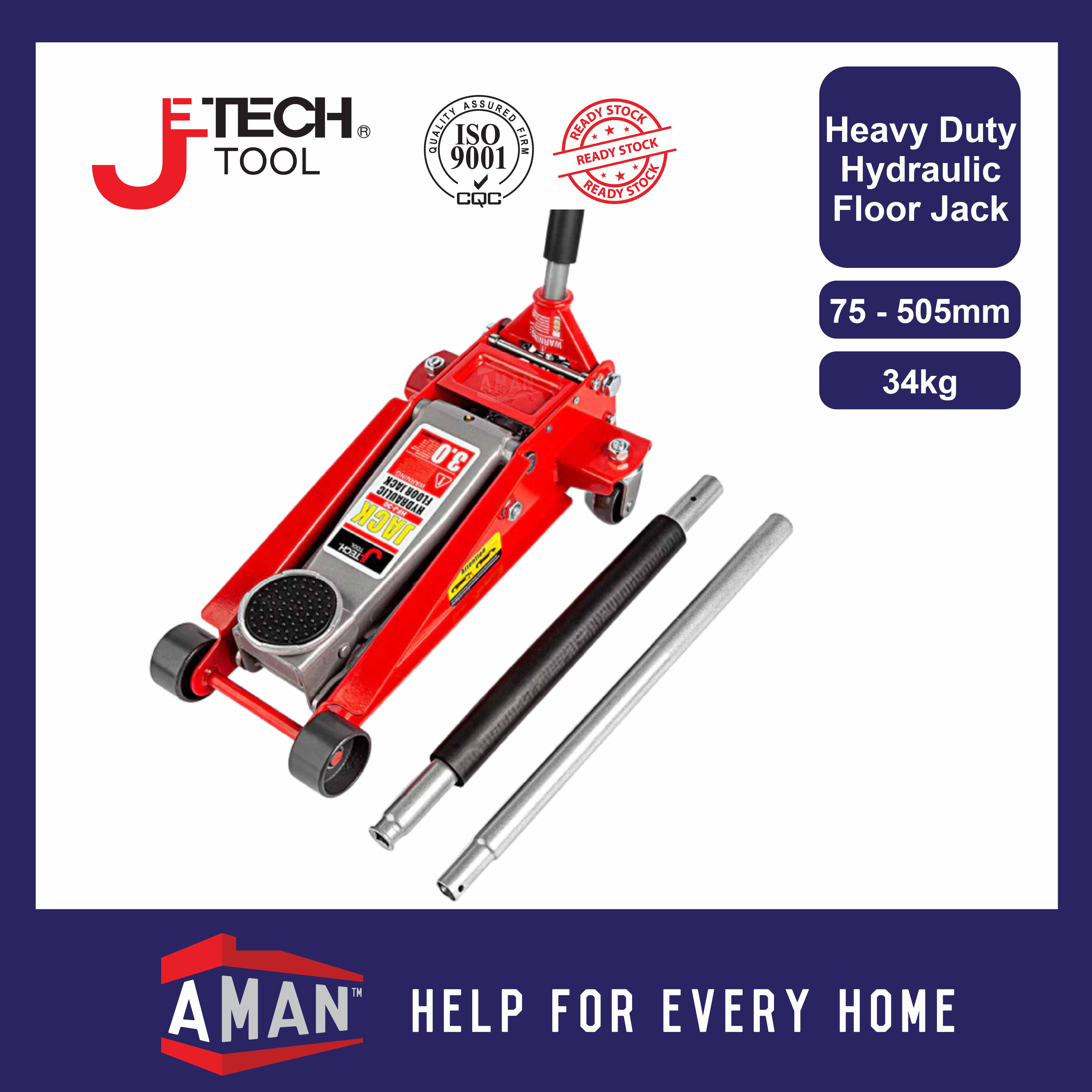 JETECH 3 Ton Heavy Duty Ultra Low Profile Hydraulic Floor Jack Garage ...