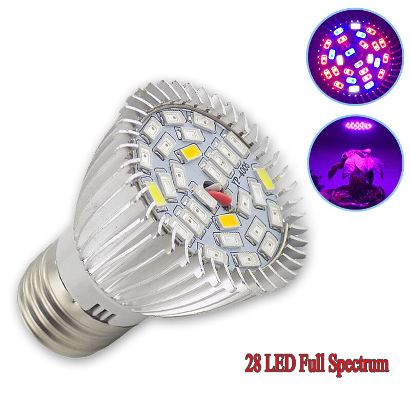 10W 28 LED UV IR Full Spectrum แสงแดดเทียมโคมไฟดอกไม้หลอดไฟผักสีเขียว ...