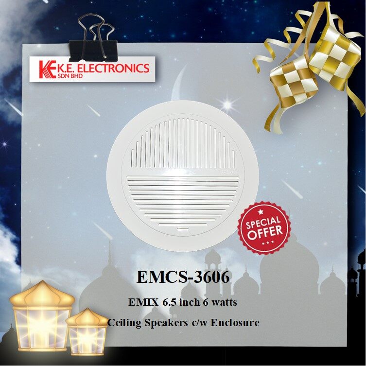 *EMIX EMCS-3606 6.5 6W Ceiling Speaker c/w Enclosure | Lazada