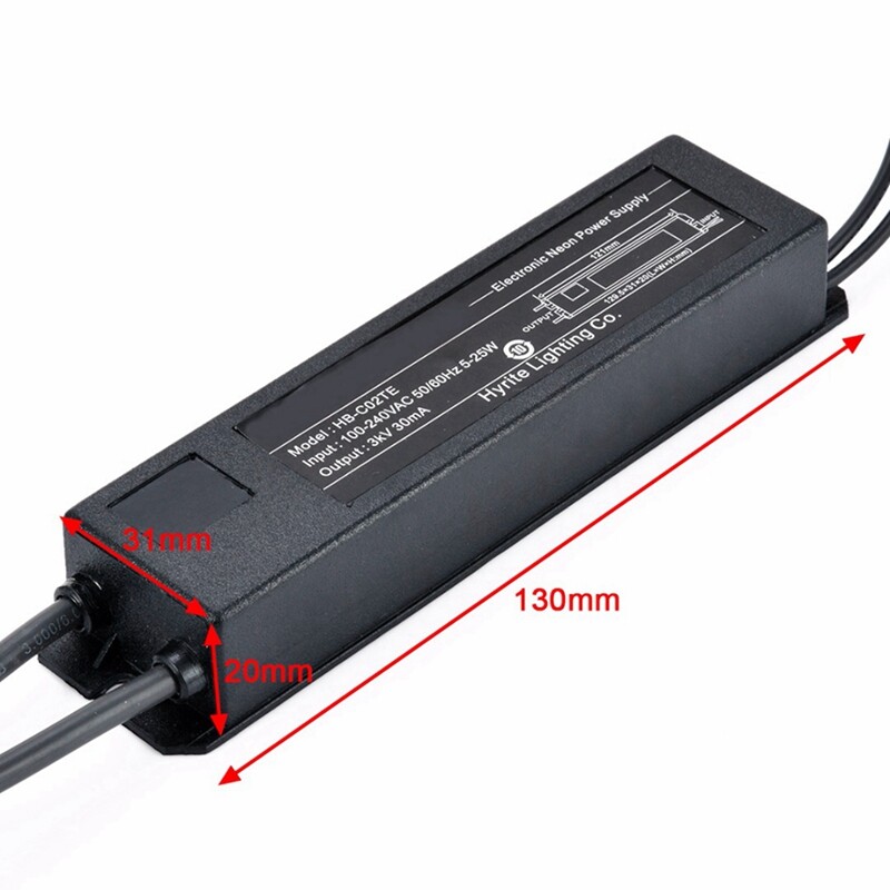 2 Pcs Neon Electronic Transformer Waterproof Neon Power Supply ...