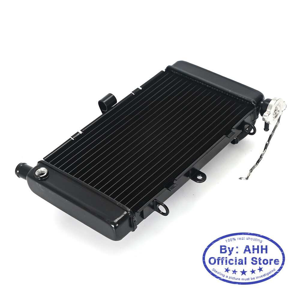 AHH Motorcycle Aluminium Black Radiator Cooler Cooling Water Tank For ...