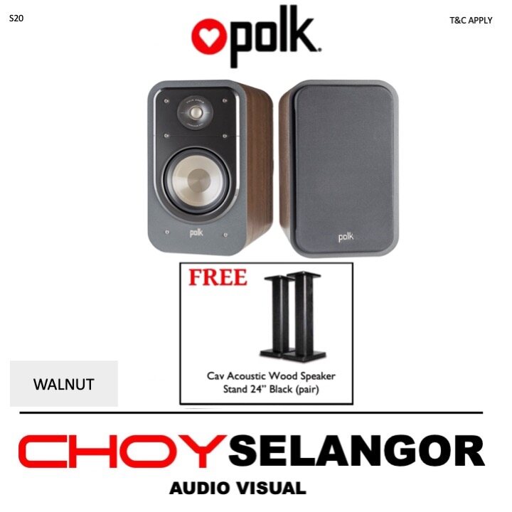 Polk Audio S20 American HiFi Home Theater Bookshelf Speakers | Lazada