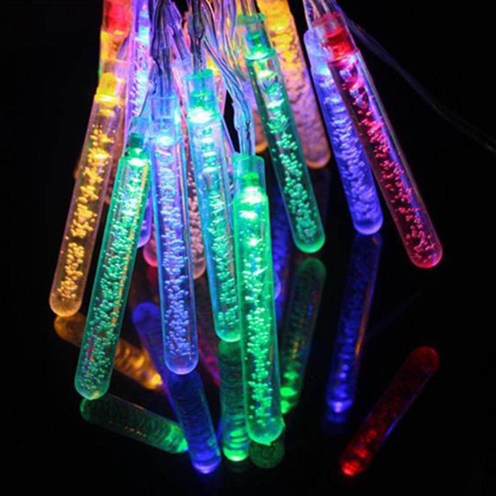 XQ 20LED Christmas String Lamp Waterproof Solar Bubble Column String ...