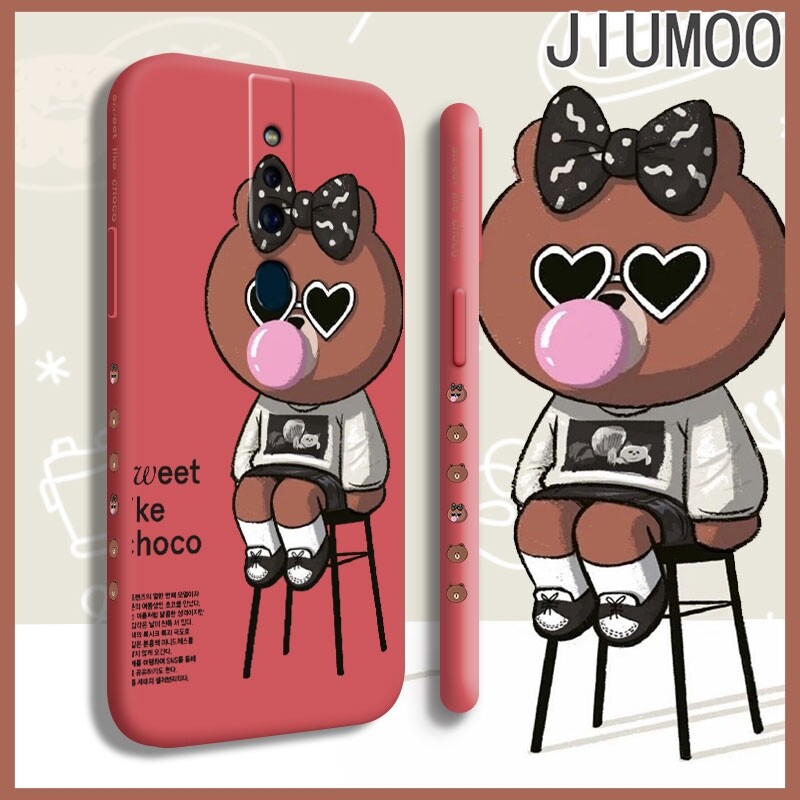 JIUMOO เคสสำหรับ OPPO F11 Pro,เคสโทรศัพท์กันกระแทกพร้อมลายหมีแฟชั่น ...