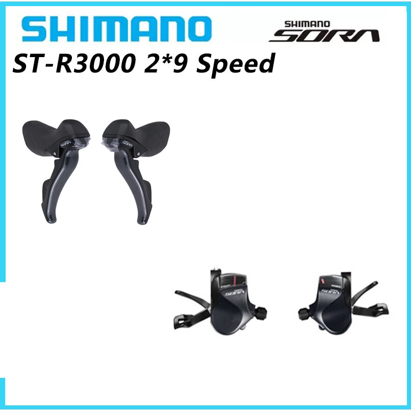 SHIMANO Sora R3000 2X9สปีดคันควบคุมแบบคู่,และคันเกียร์ ST R3000 SL ...