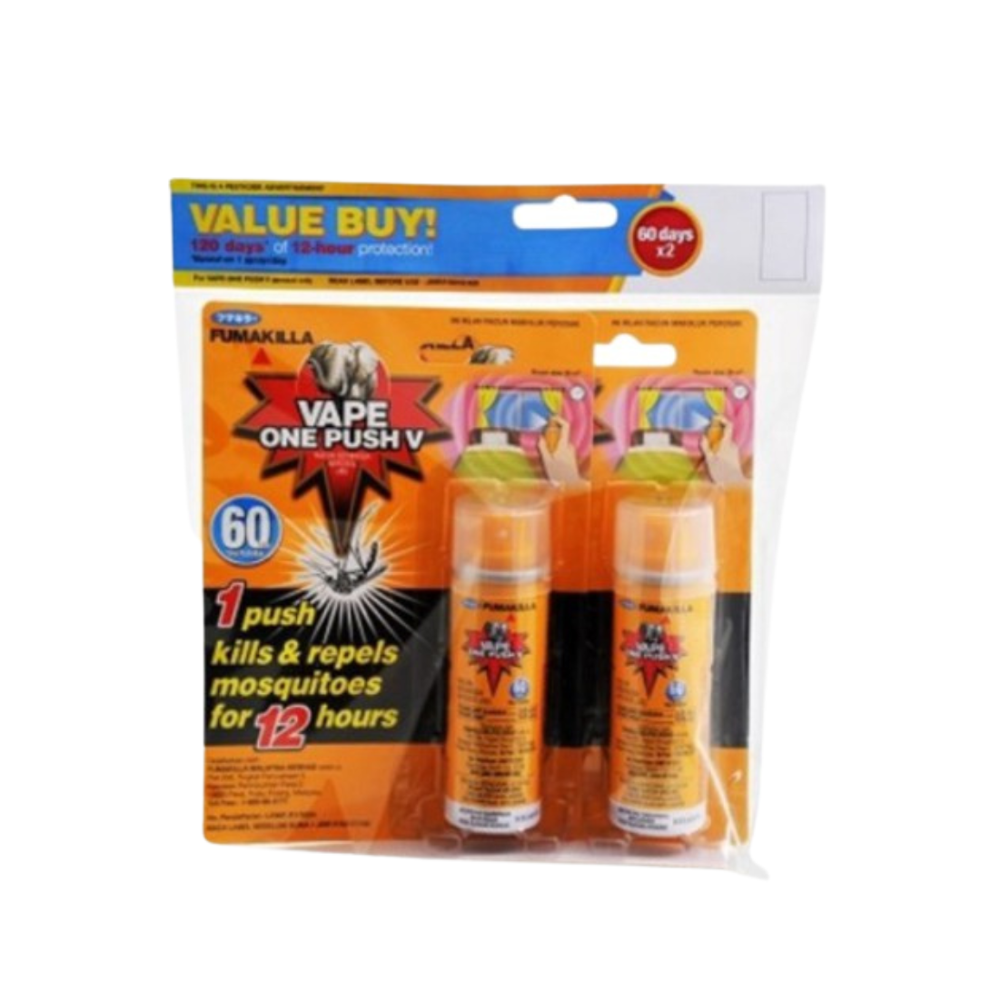 Fumakilla Vape One Push V / One Push Red Sakura Twin Pack 1 push for 12 ...