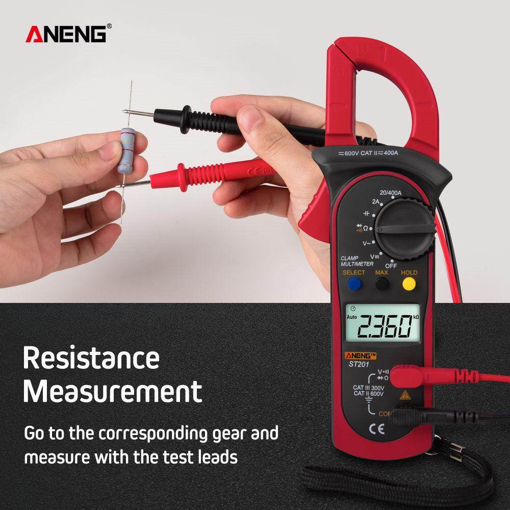 ANENG ST201แอมมิเตอร์แคลมป์ Clamps มัลติมิเตอร์ Capacimeter Digital Clamp มัลติมิเตอร์แบบดิจิทัล ...
