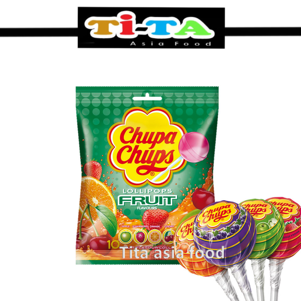 Tita [HALAL] Chupa Chups Lollipops (fruit/creamy/the best of) 110g | Lazada
