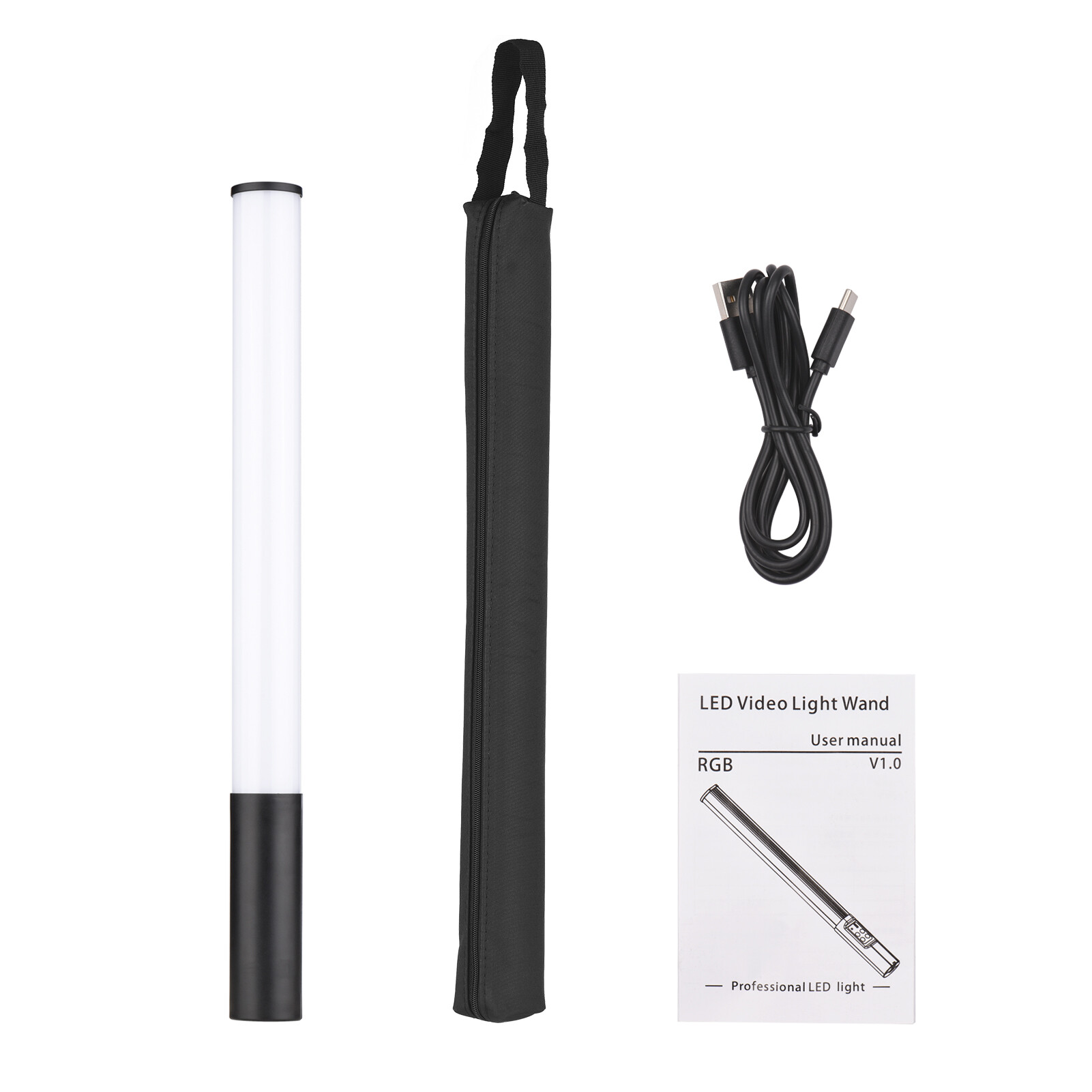 Andoer RGB Light Wand Stick Handheld Photography Video Light Bi-Color ...