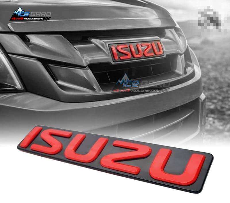 ISUZU DMAX LOGO RED EMBLEM EMBOSSED WORDING BADGE | Lazada