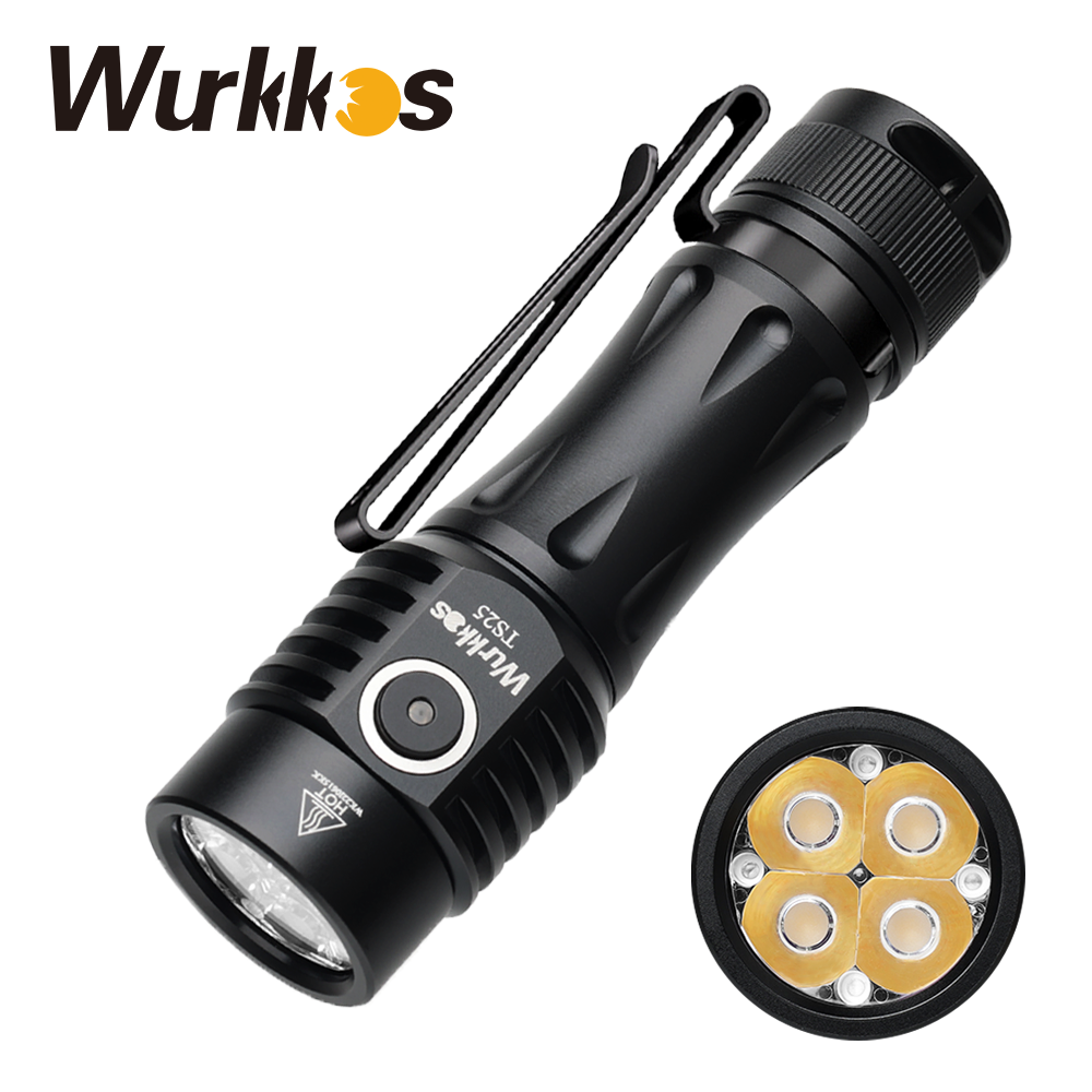 Wurkkos TS25 Powerful EDC 4000lm Flashlight Quad TIR Optic with 8 Multi ...