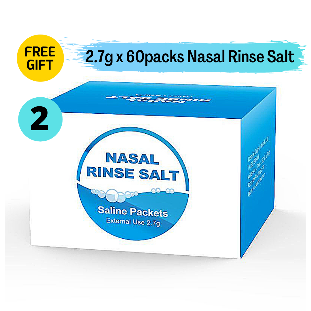 Waterpulse 2.7gx60 packs of Saline Salt /2 box Garam Saline 医用 生理盐 鼻敏感 ...