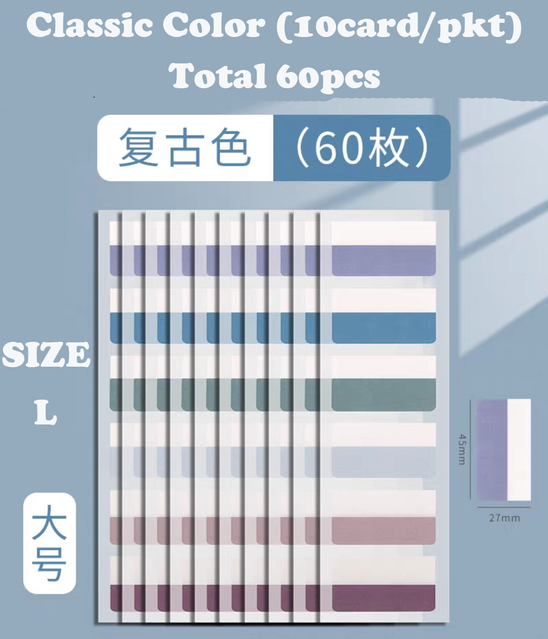 10cards/pkt Index Label Sticker Sticky Notes Writable Reusable Notepad ...