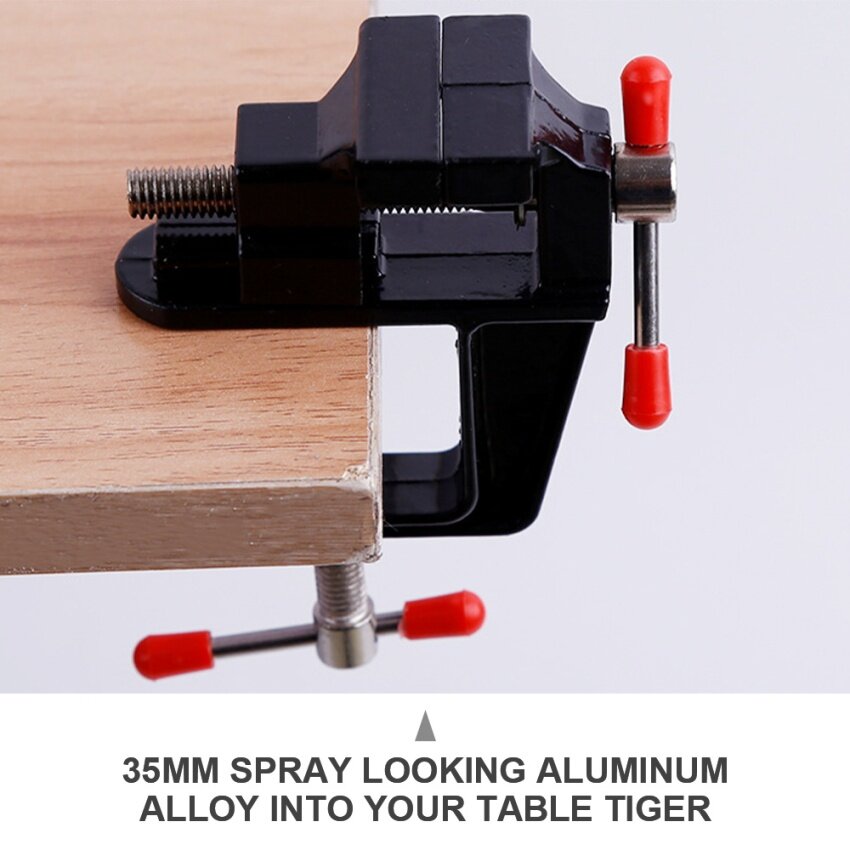 Aluminum Alloy 35MM Small Bench Vise Small Flat-Nose Pliers Table Vise Mini DIY Household Small ...