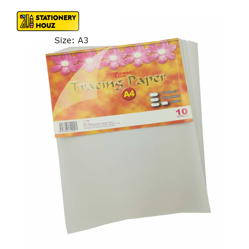 Stationery Houz A4 / A3 Tracing Paper 95 gsm - (10/20Sheets) / Quality ...