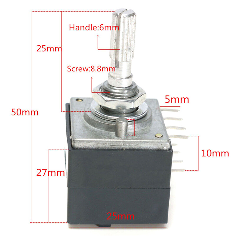 หัวใจที่มีสีสัน1Pcs Potentiometer 50K Log Alps Audio Amp Volume Control ...